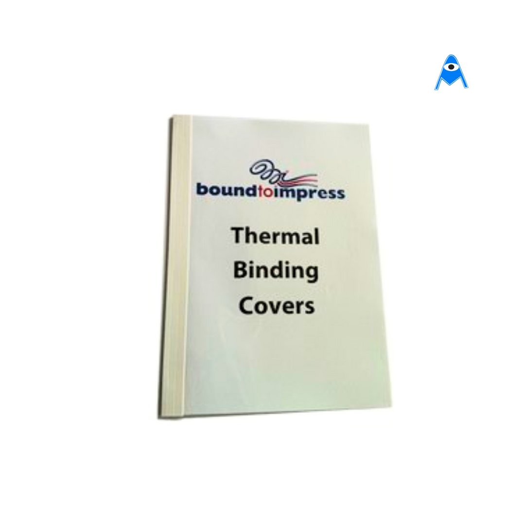 30mm A4 Frosted Thermal Binding Cover | White – Card Monster Sa