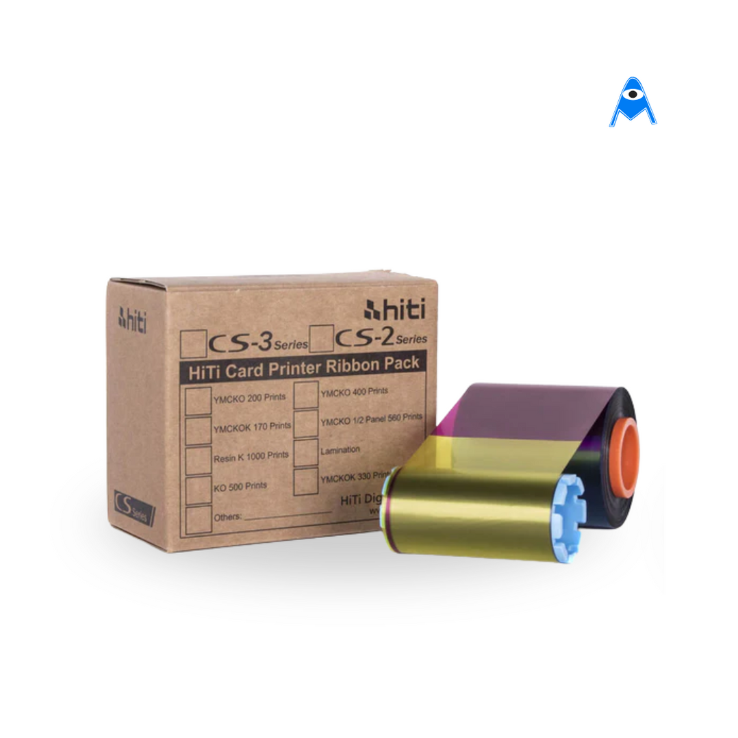 HiTi Cs200e YMCKO ribbon | 400 card ID prints | Full colour ribbon ...