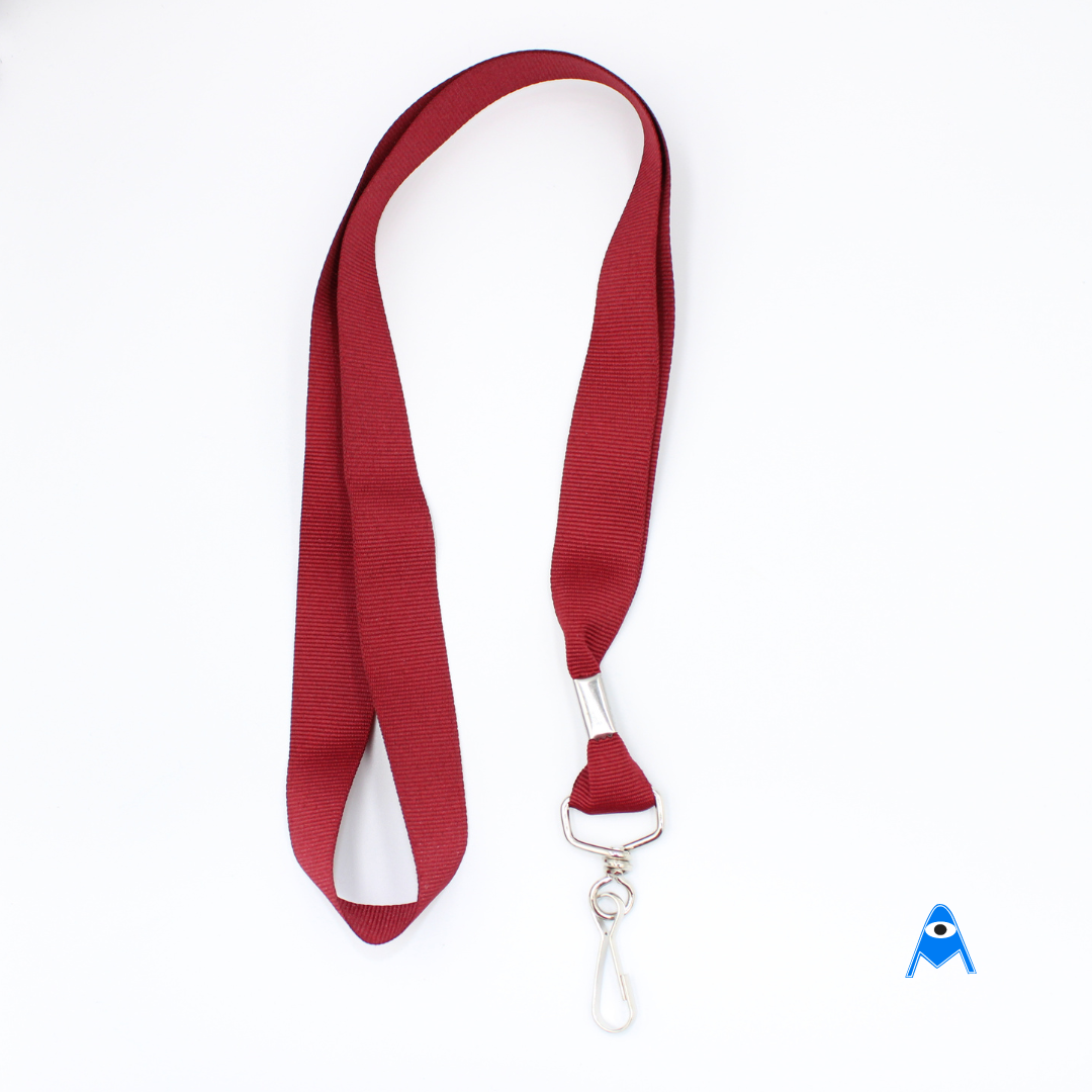 Maroon Red Flat Lanyard | Swivel Clip – Card Monster Sa
