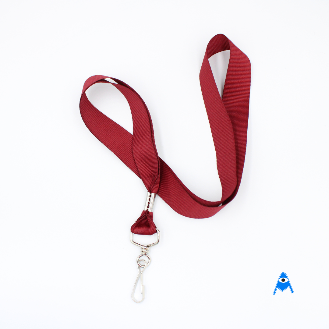 Maroon Red Flat Lanyard | Swivel Clip – Card Monster Sa