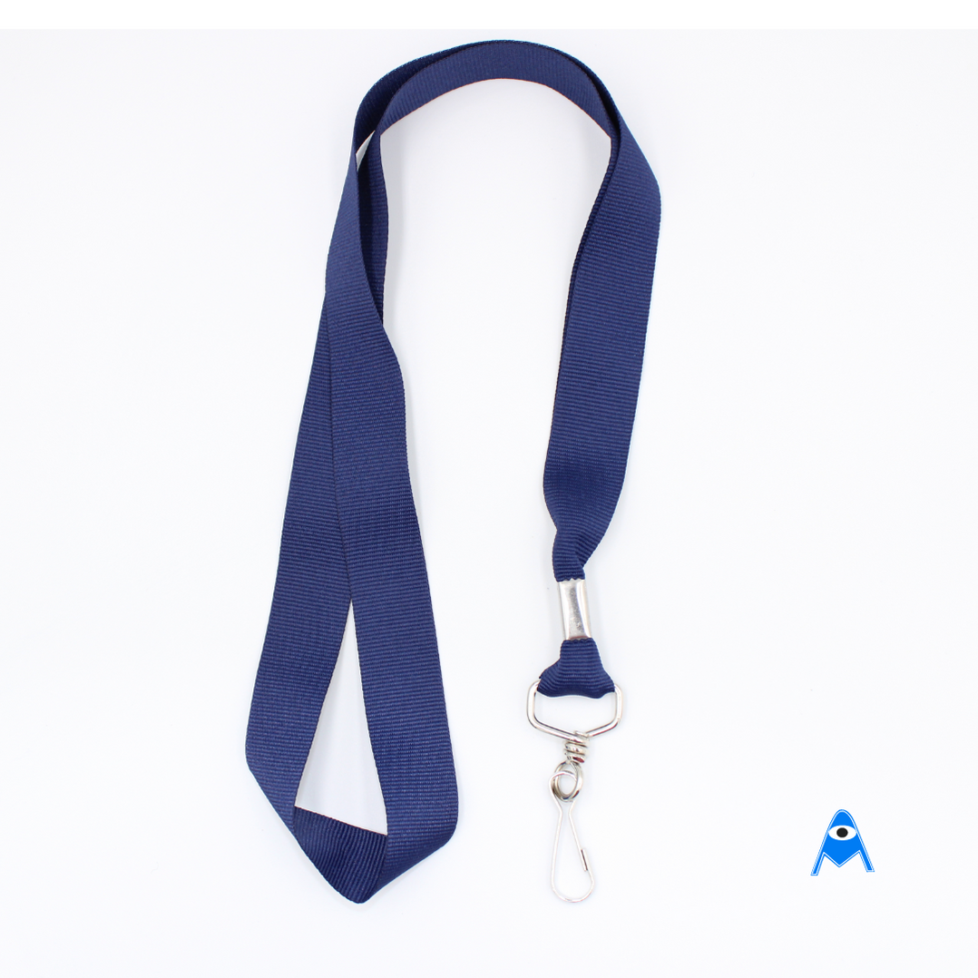 Navy Blue Flat Lanyard | Swivel Clip – Card Monster Sa