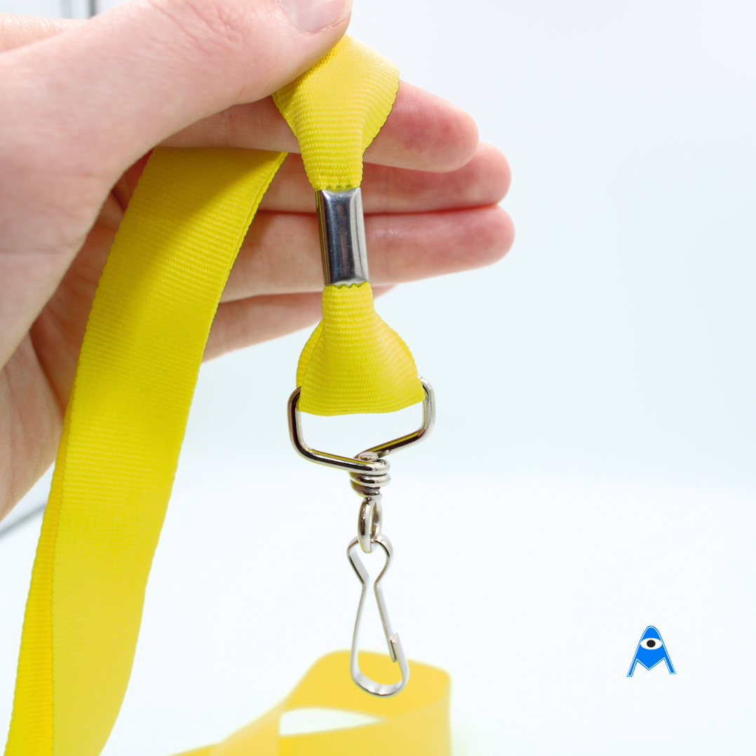 Yellow Flat Lanyard | Swivel Clip – Card Monster Sa